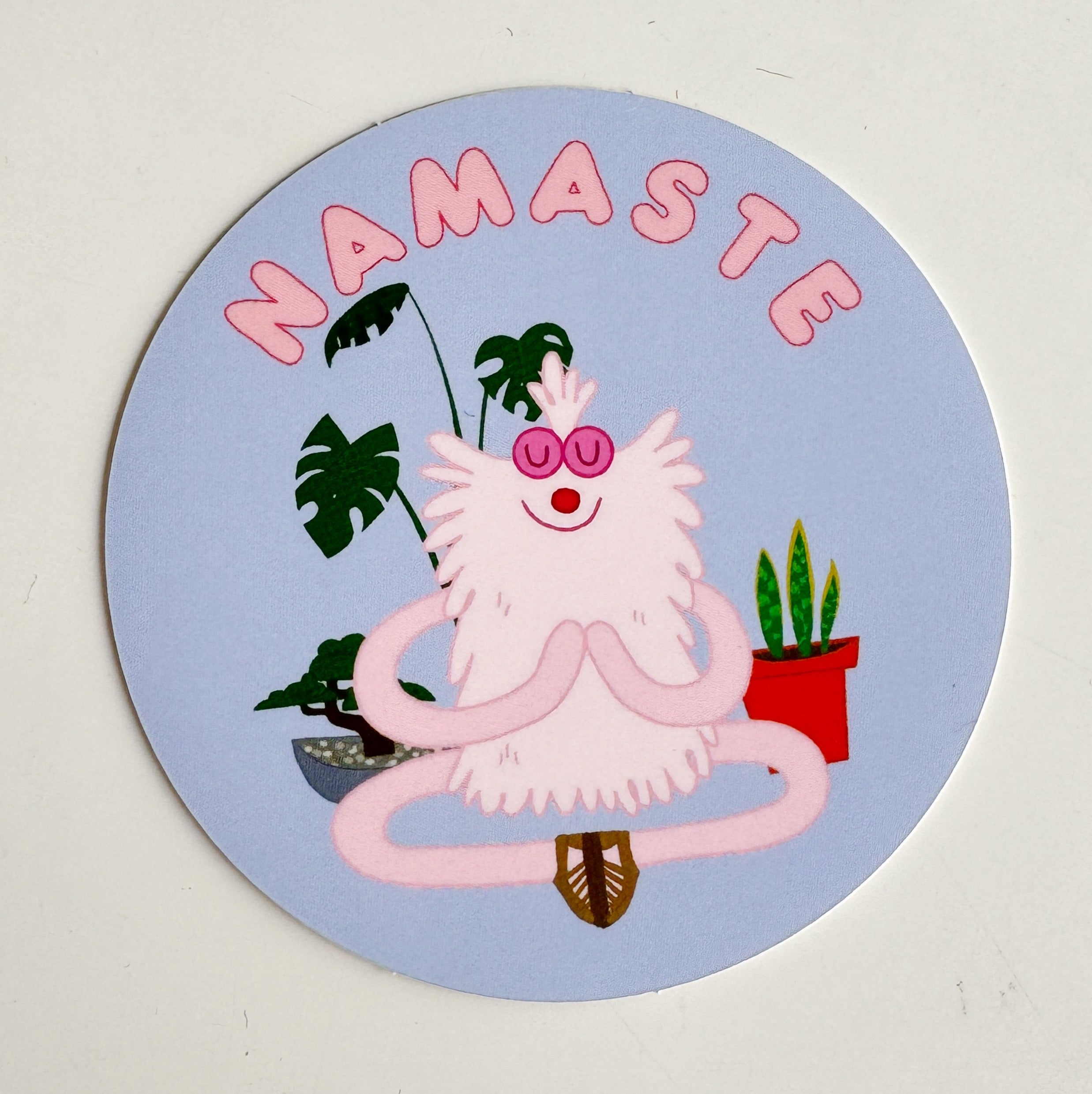 Namaste Pinky Vinyl Sticker – Ragmop & Goose