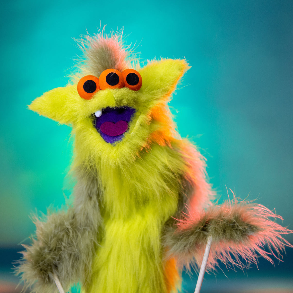 Gomez the Radioactive Goblin - Hand & Rod Puppet – Ragmop & Goose